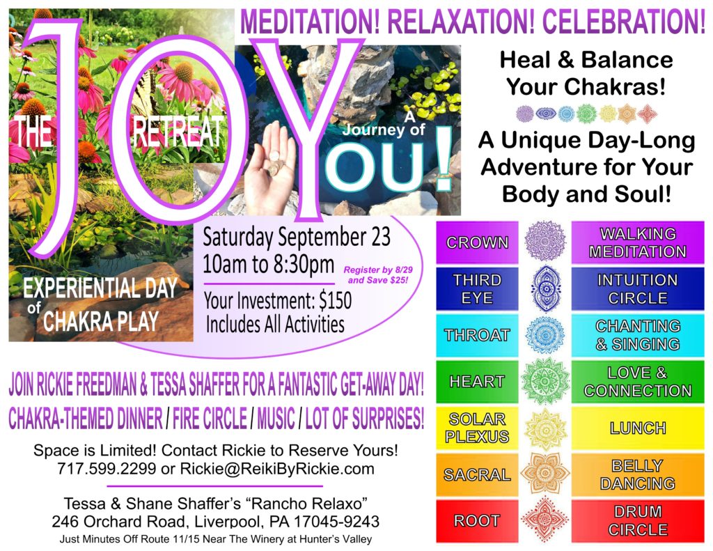 JOY Retreat ~ Journey of YOU! An Experiential Day of Chakra Play ...